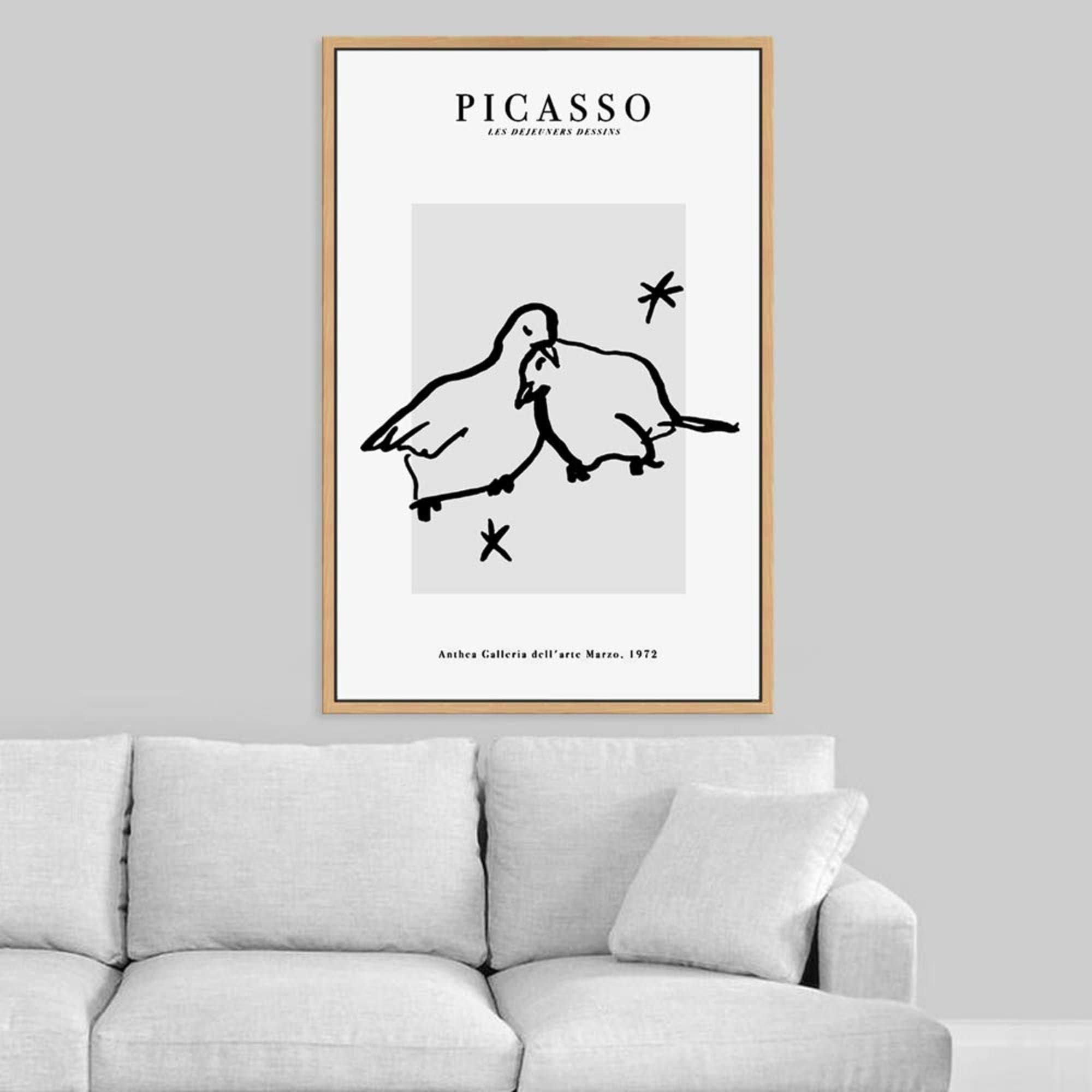 IDEA4WALL Classical Artwork Famous Paintings by Pablo Picasso - Floater Frame Print on Canvas ...